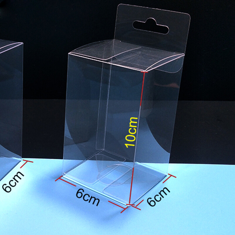 25X Clear Boxes with Hang Hole Retail Shop Display PVC Plastic Box ...