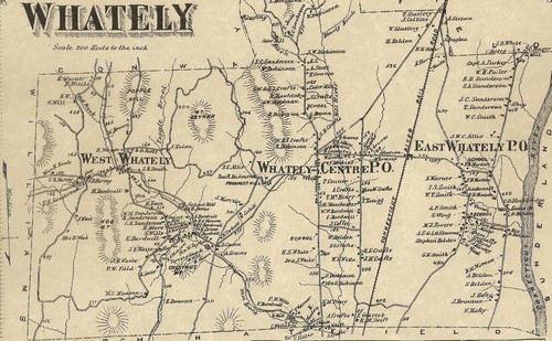Whately West Whately MA 1871 Maps with Businesses and Homeowners Names ...