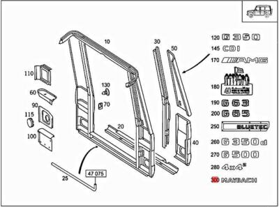 Genuine MERCEDES X222 W463 G-CLASS W463 Model plate 2228173300 | eBay