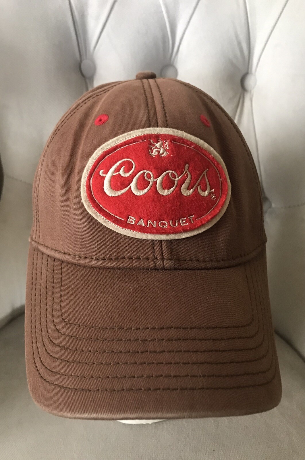 Coors Banquet hat- One Size Fits Most-brown & Red Patch- Miller Coors ...