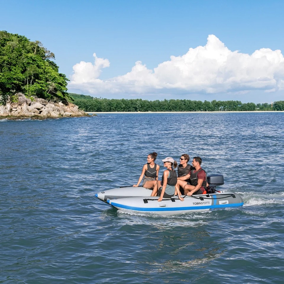 INFLATABLE BOAT DINGHY BOATS SMALL FISHING MINI BLOW UP CATAMARAN STYLE ...