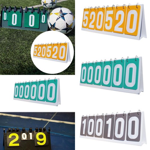 Sports Scoreboard Tabletop Score Flipper for Badminton Basketball ...