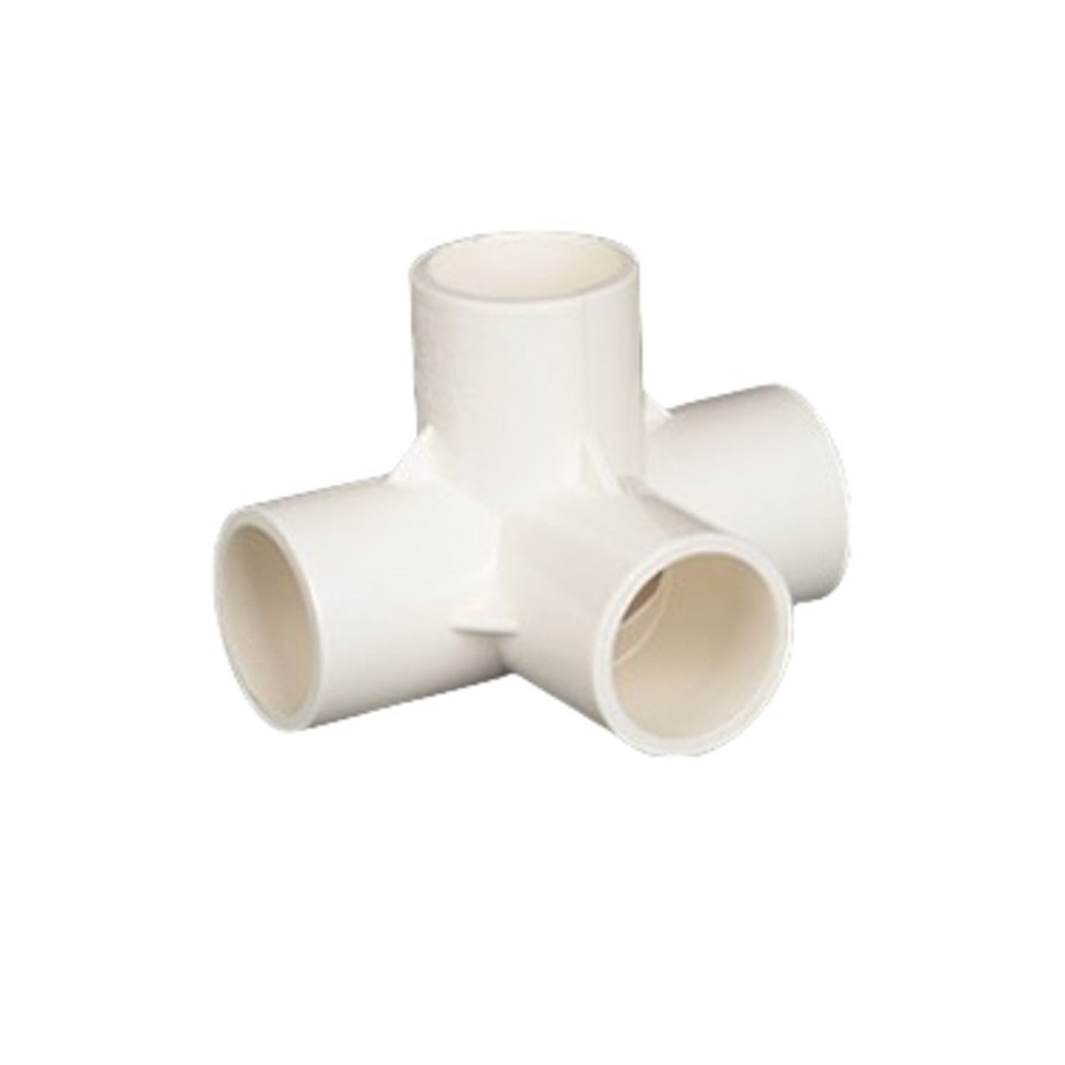 Four Way PVC Pipe Fittings Connectors for For water Pipe DIY and ...