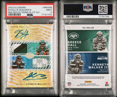 2022 Illusions Breece Hall/Kenneth Walker III RPA Rookie Reflections ...