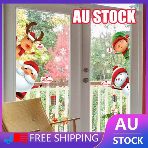Christmas Bell Garland Wall Stickers Store Supermarket Window Glass ...