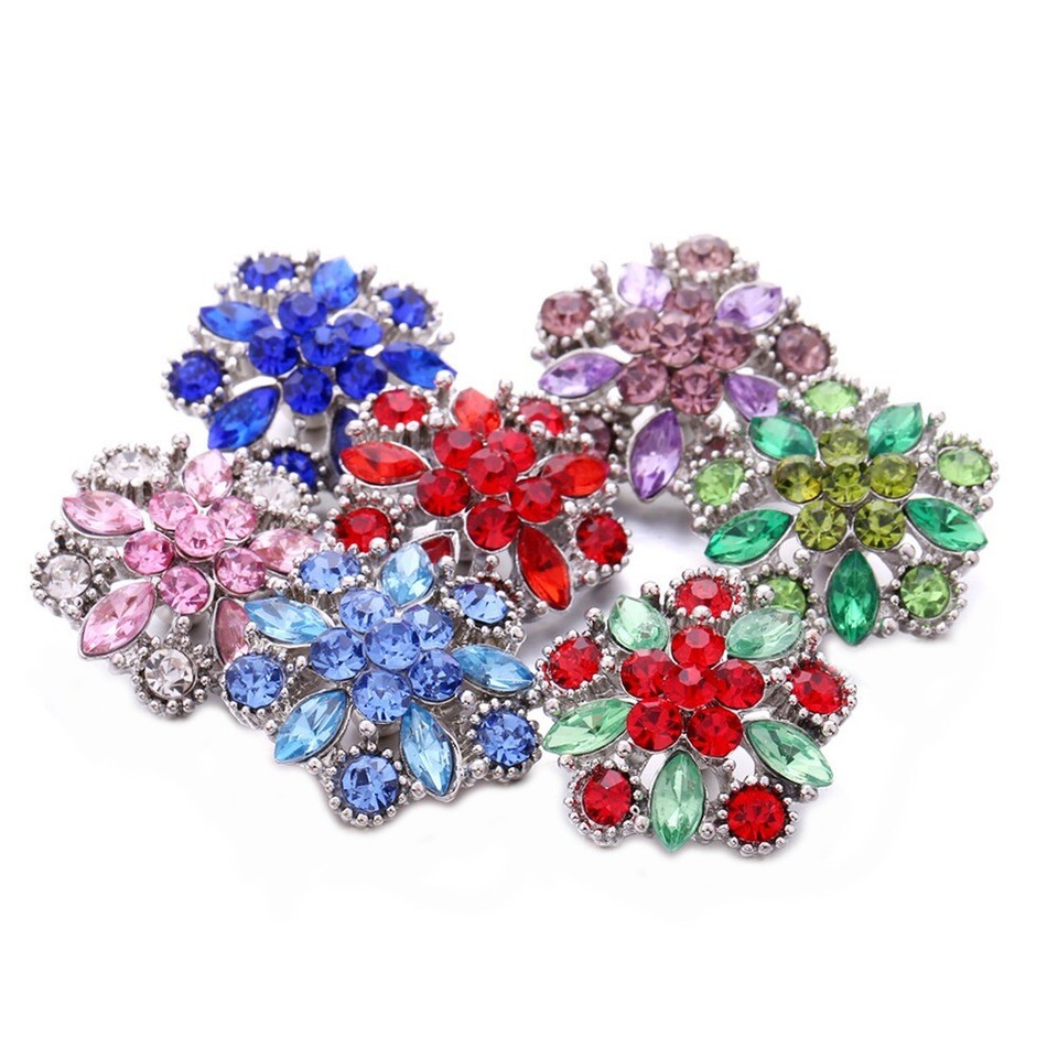 Rhinestone 18mm Snap Button Multi Combination Snap Charms For 18mm Snap ...