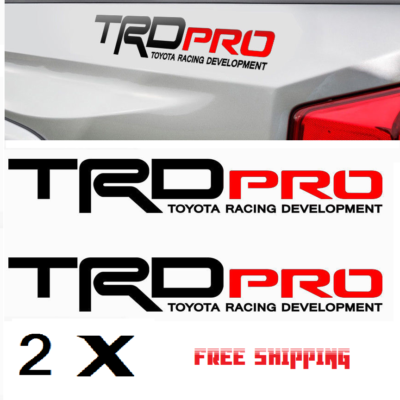 TRD PRO Racing Development Tacoma Tundra Bed Side Vinyl Decals Stickers ...