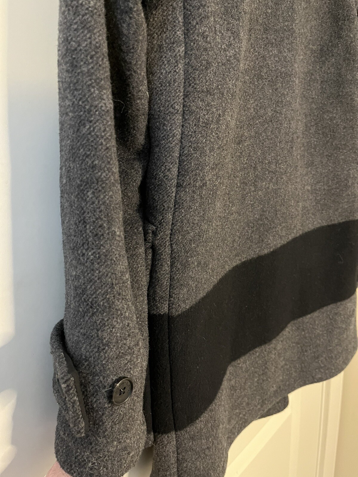 HBC Hudson Bay Co. Small Grey Wool Toggle Button Coat Jacket Gray | eBay