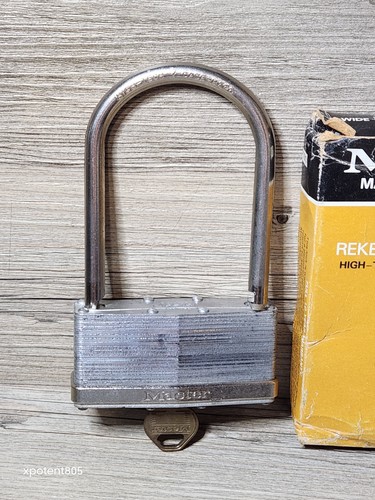 Vtg Master Lock Wide-Body Rekeyable Padlock W/ Key & Original Box HTF ...