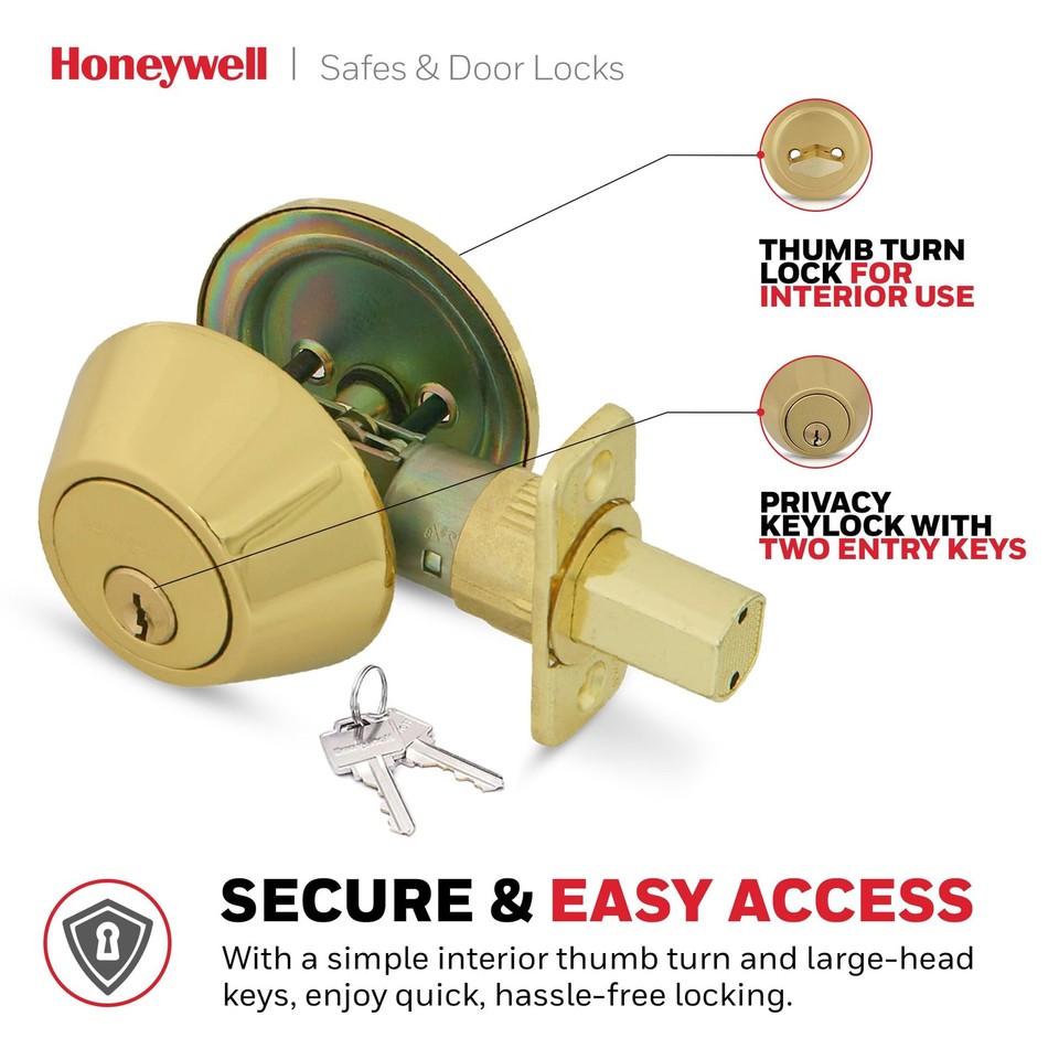 - Single Cylinder Front Door Deadbolt Lock Set - Anti-Bump Resistant ...