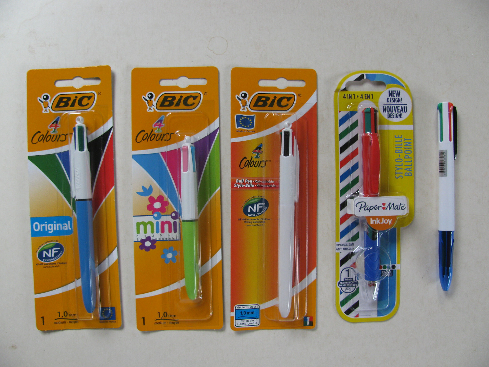 Bic PaperMate Pens 4 Colours 4 In 1 Inkjoy Standard White Floral Mini ...