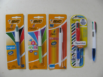 Bic PaperMate Pens 4 Colours 4 In 1 Inkjoy Standard White Floral Mini ...