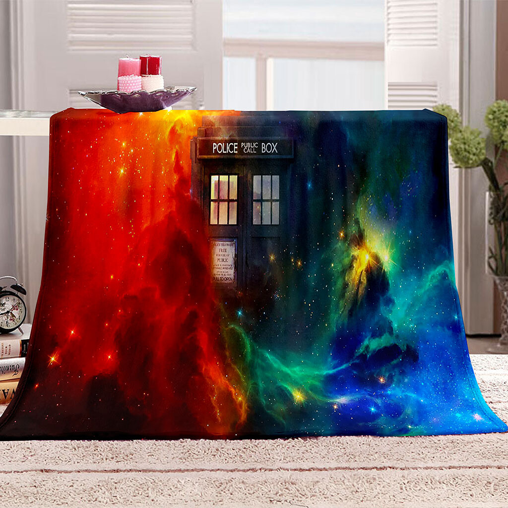 3D Doctor Who Sofa Bed Warm Blanket Flannel Soft Throw Rug Xmas Gifts ...