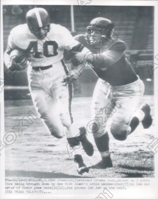 1952 Cleveland Browns Back Dub Jones Runs Ball VS NY Giants Webster ...