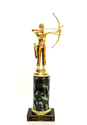 MALE CAMOUFLAGE ARCHERY TROPHY ARCHERY AWARD, BOW HUNTING CAMO TROPHY ...