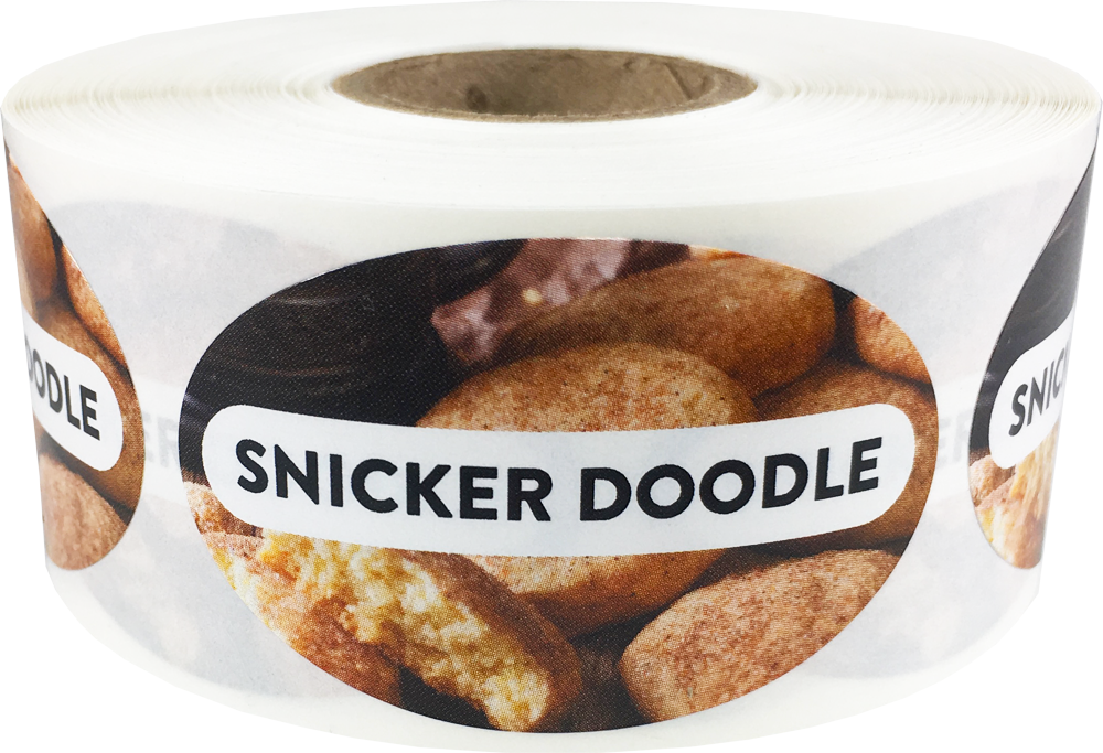 Snicker Doodle Grocery Food Stickers, 1.25 x 2 Inches, 500 Labels on a ...