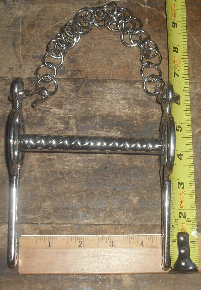 Fixed Cheek Mullen Mouth Liverpool Driving Bit 4-1/2'' With Chain ...