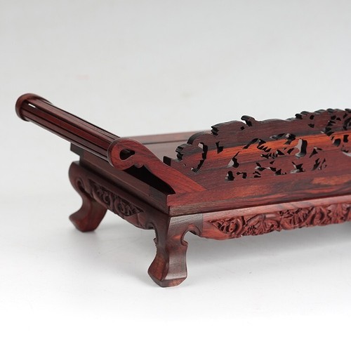 Chinese Rosewood Carved Miniature Display Arhat Bed Altar Model Decor ...