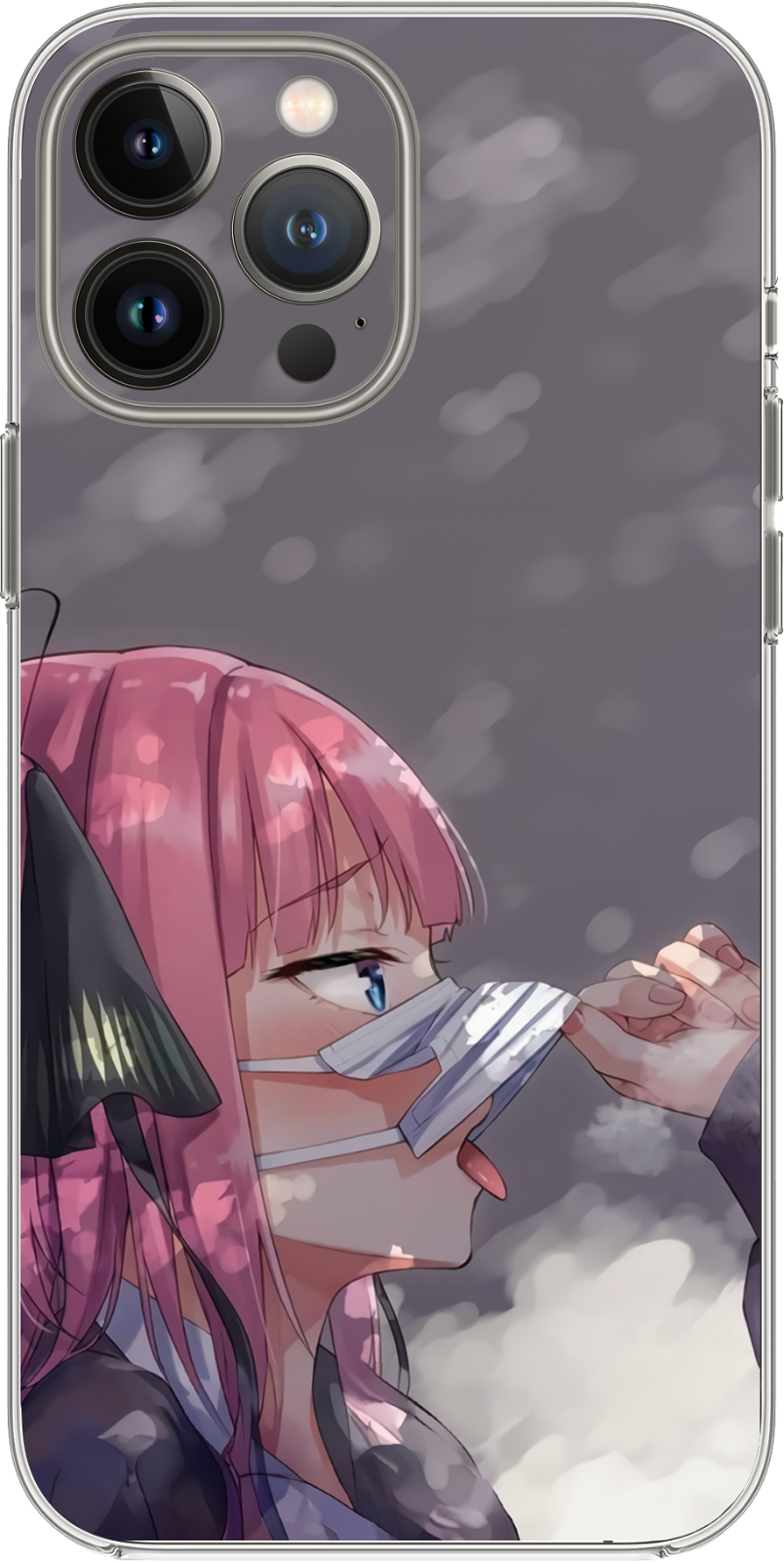 Nino Nakano Waifu Mask Anime Girl Case Cover Silicone / Shockproof ...