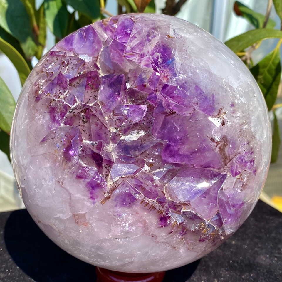 5.88LB Natural Amethyst Agate Geode Quartz Ball Crystal Sphere Mineral ...