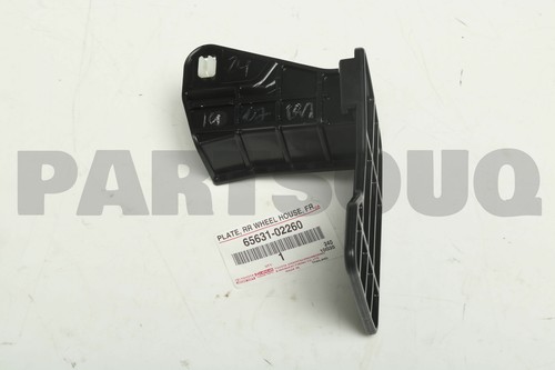 6563102260 Genuine Toyota PLATE, REAR WHEEL HOUSE, FRONT RH 65631-02260 ...