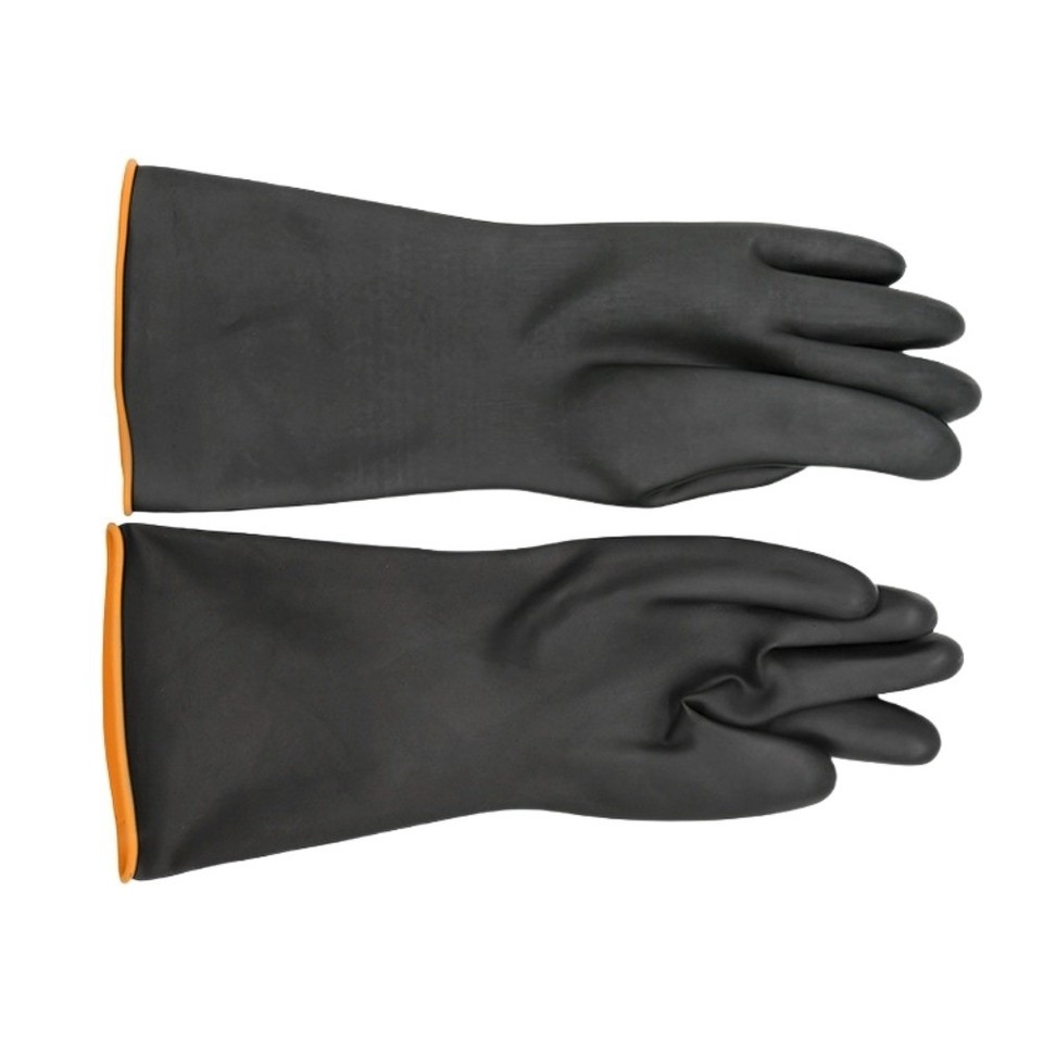 Acid and Alkali Resistant Latex Glove Work Safe Gloves Chemical ...