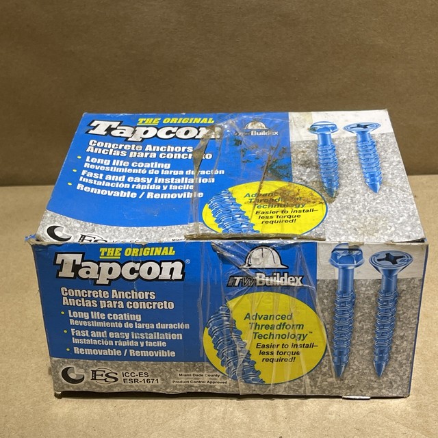 Tapcon 88Pc 1/4X3-1/4 PFH Tapcon #3191407 PF4-314 51564 Open Box for ...