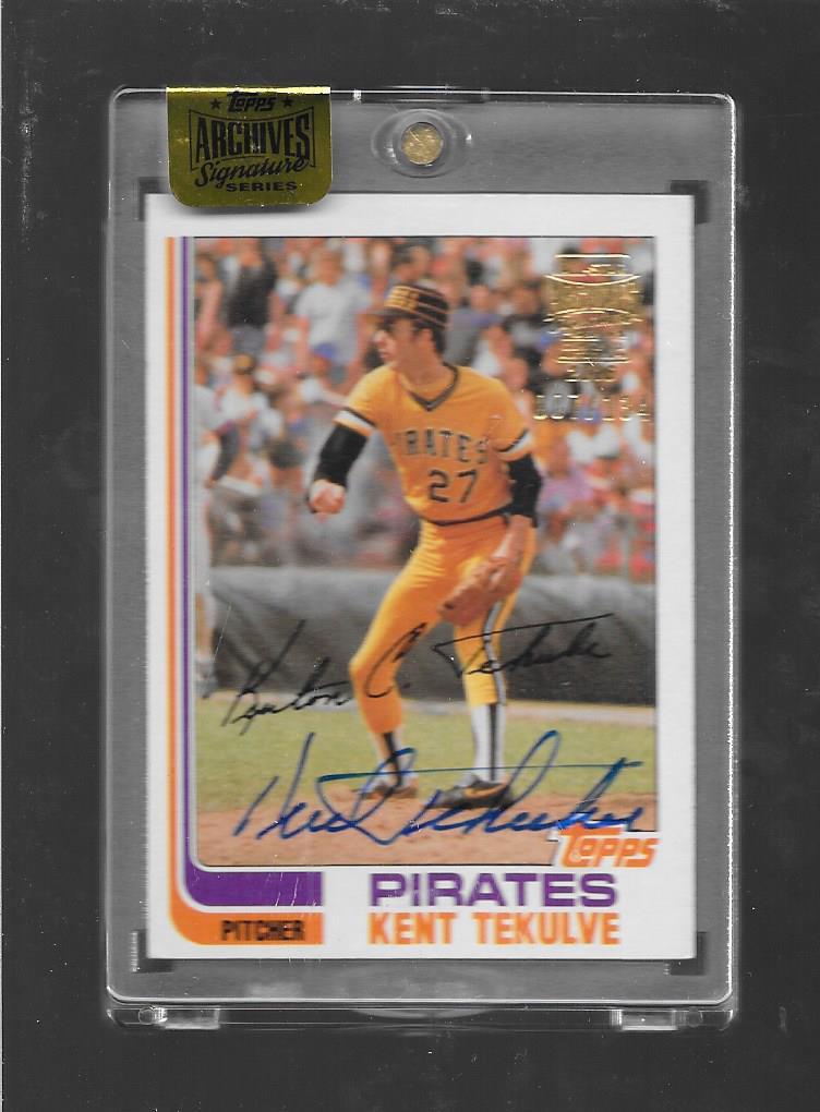 2016 Archives Signature - KENT TEKULVE - 1982 Topps Autograph RANGERS # ...