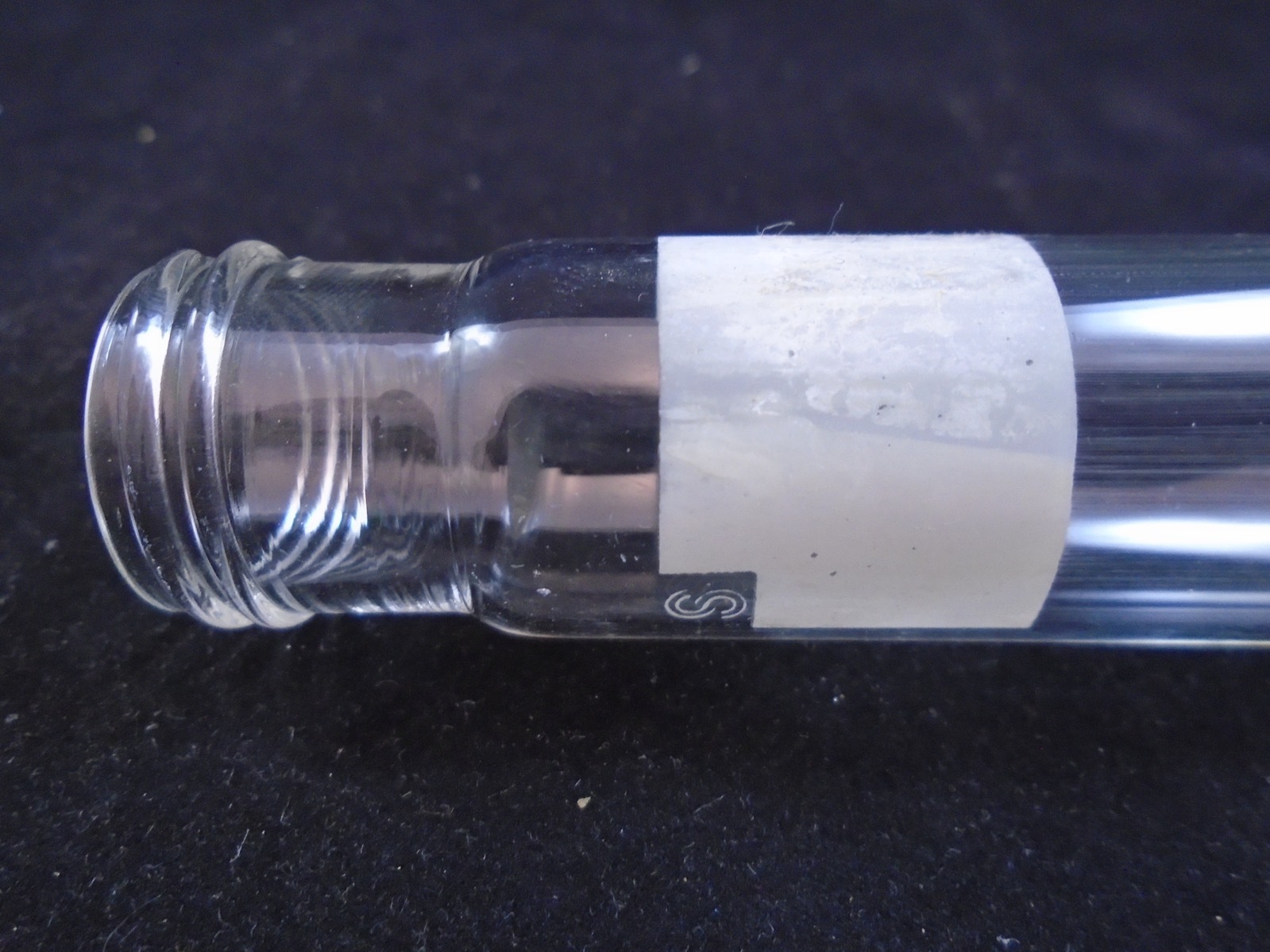 Lab Glass 24 x 150mm 55mL Round Bottom Culture Tube Threaded Cap (Lot ...