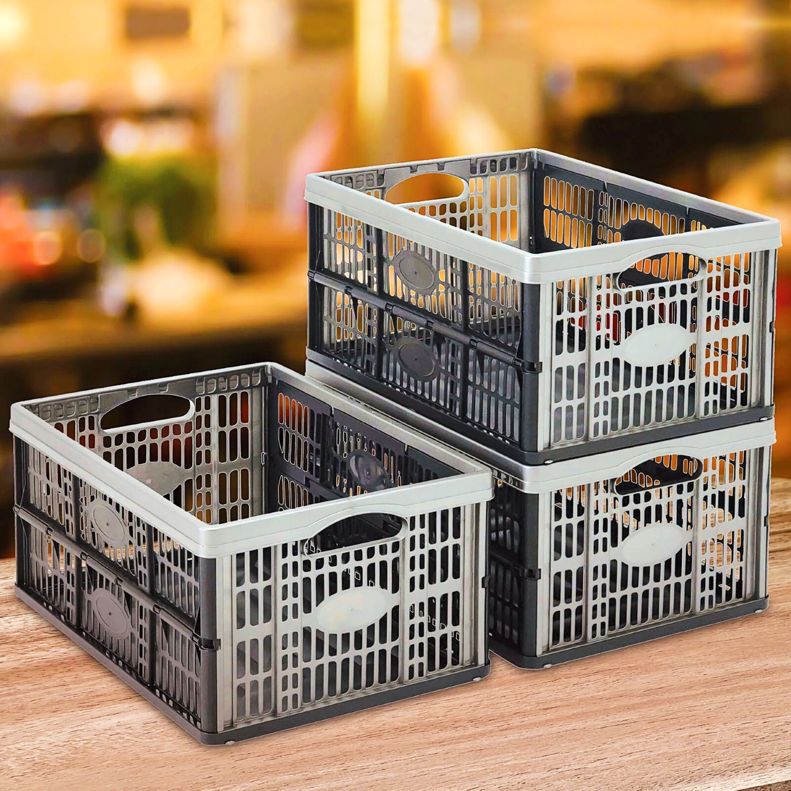 flat pack storage box crates pack of 10 store crate - 32l | eBay UK