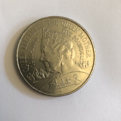 2000 Uk £5 Five Pound Coin Queen Elizabeth The Queen Mother 1900-2000 ...