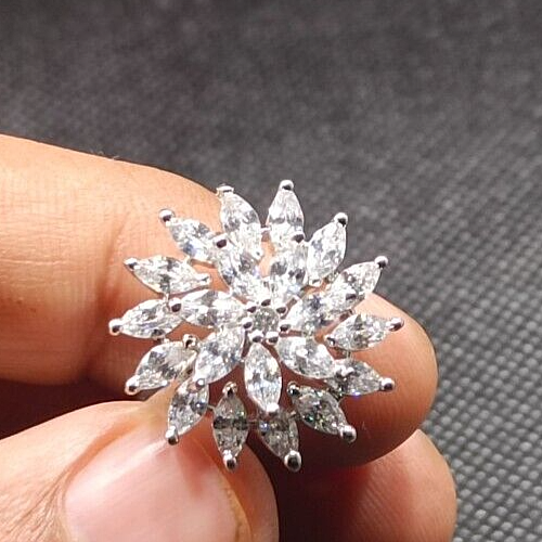 Bollywood Pakistani Style Silver Plated AD Ring CZ Jewelry For Womens ...