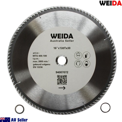 400mm 100T Wood Circular Saw Blade Cutting Disc 16" Bore 30/25.4mm K3 ...