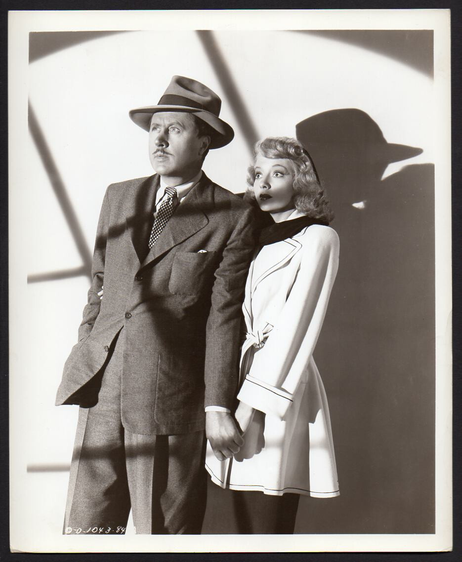 Allyn Joslyn & Evelyn Keyes in shadows STRANGE AFFAIR comedy mystery ...