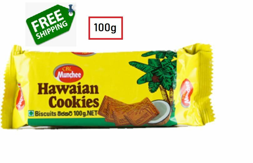 Munchee HAWAIAN COOKIES BISCUIT 100g Sri Lanka TEA TIME Quality Sweets ...