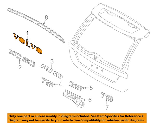 OEM Volvo C30 Rear Emblem Badge 31213612 Genuine for sale online | eBay
