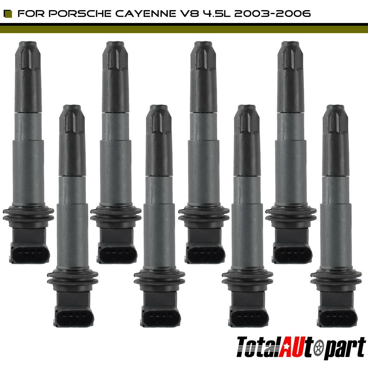 8Pcs Ignition Coil 4 Pins for Porsche Cayenne V8 4.5L 2003 - 2006 ...
