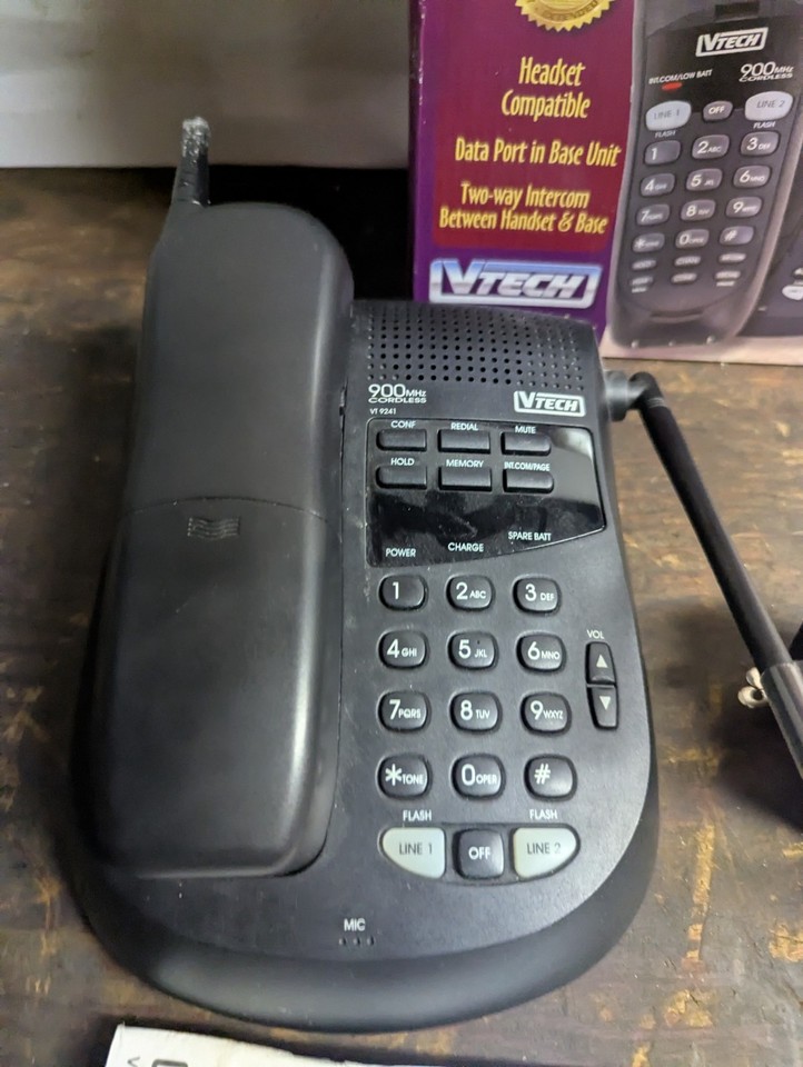 1999 Vtech VT 9241 900 MHz Cordless Two Line Speaker Phone - Needs ...