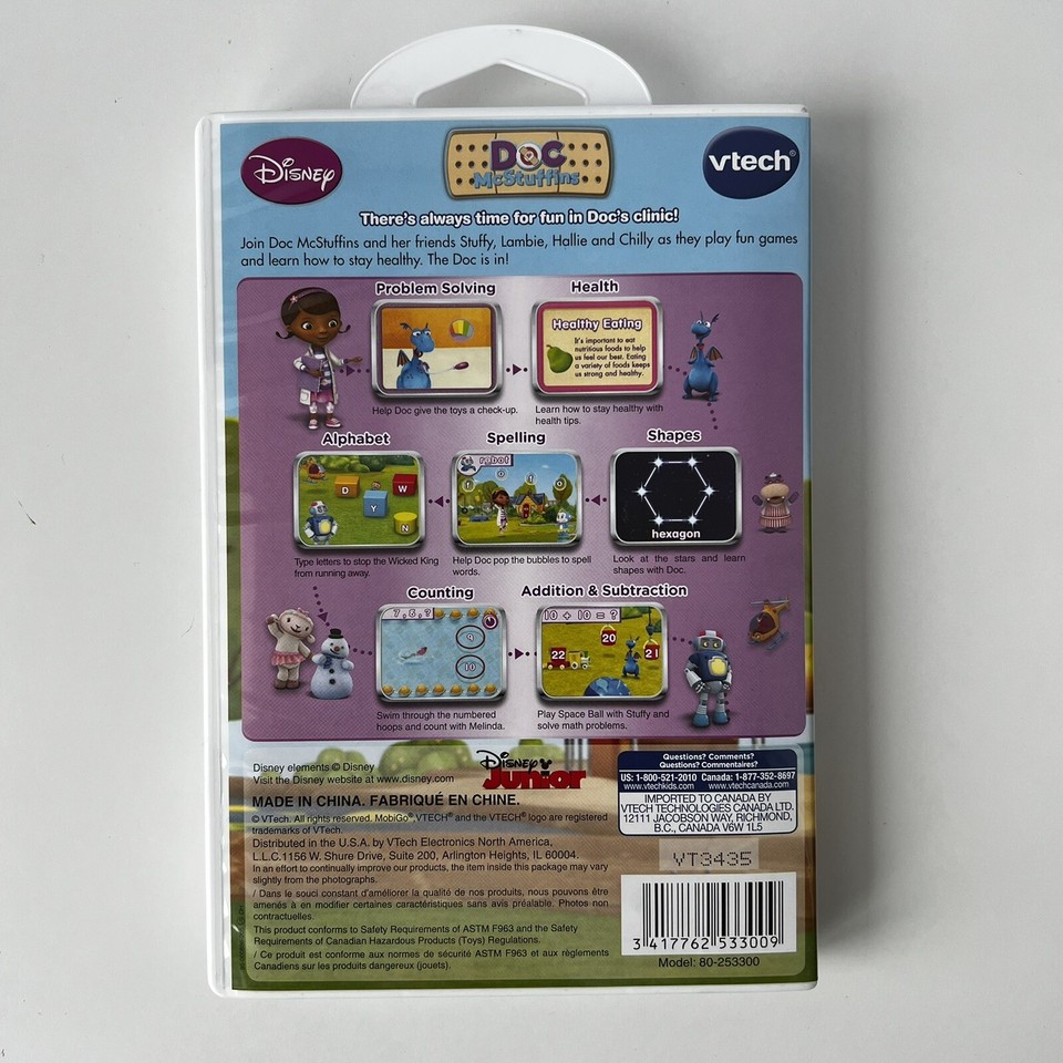 Vtech Mobigo Disney Doc McStuffins Touch Learning System Game Cartridge ...