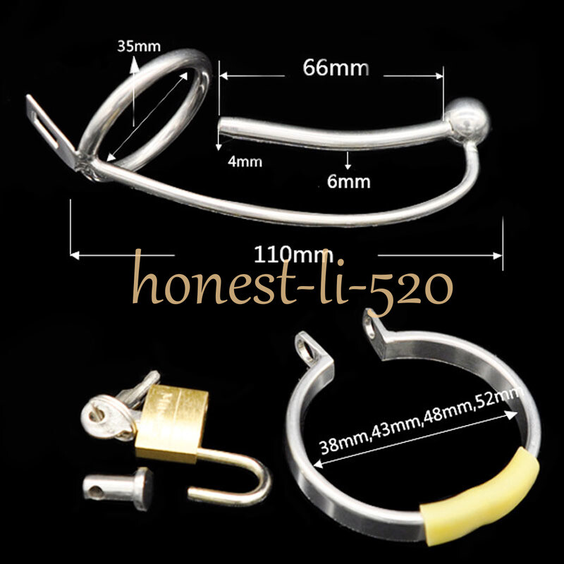 Male Chastity Device Cage Stainless Steel Urethra Lock Device Ball ...