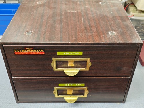 Marshall Metal 2-Drawer Watch Parts Storage Cabinet - Watchmaker Bench ...