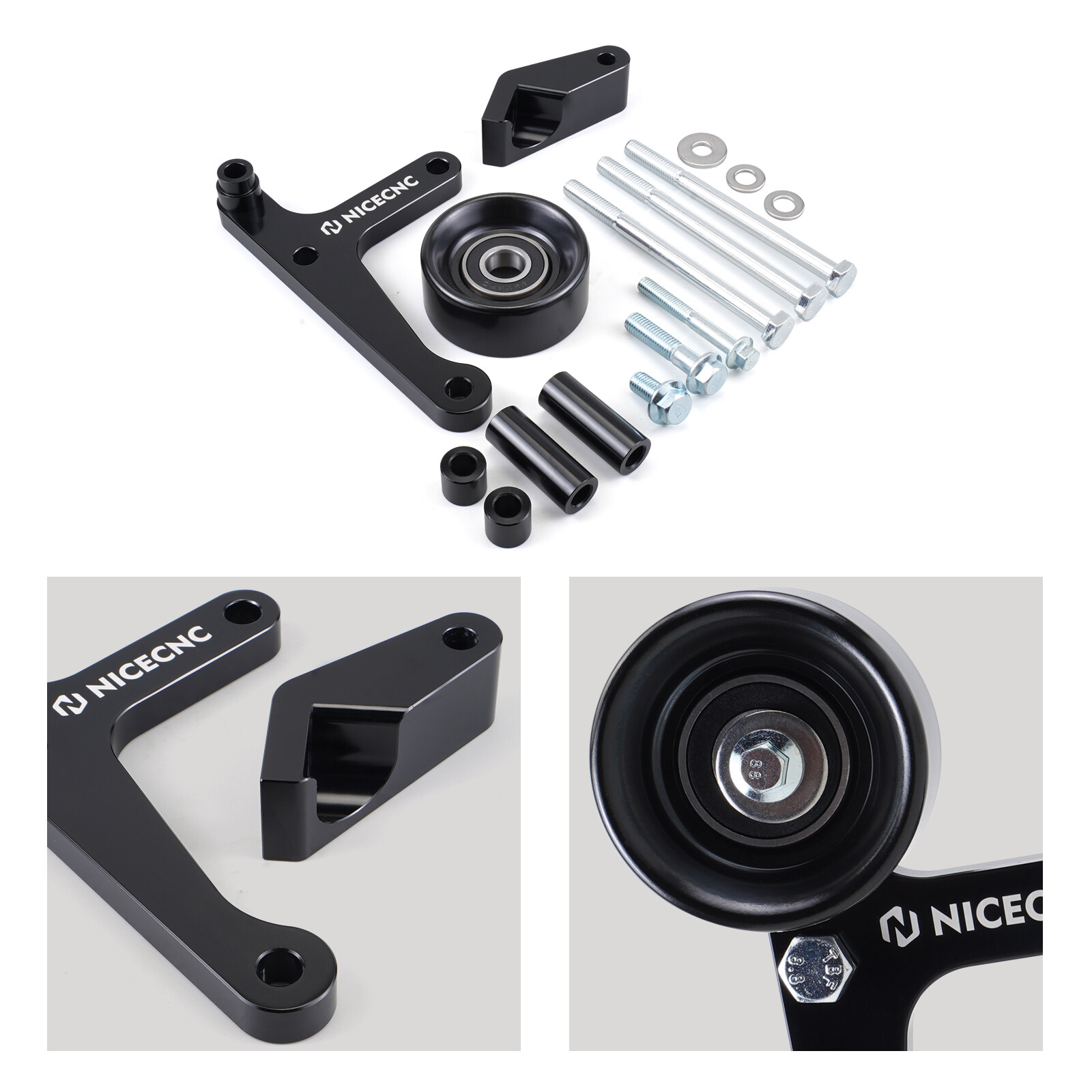 NICECNC Low Mount LS Alternator bracket Brace And Pulley For LS Truck ...