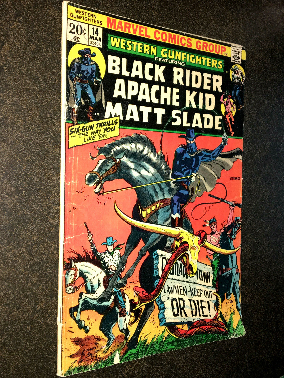 MARVEL Comic Book WESTERN GUNFIGHTERS Black Rider APACHE KID Matt 1973 ...