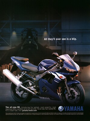 2002 VINTAGE PRINT AD - YAMAHA MOTORCYCLE AD.. .THE ALL NEW R6 ...