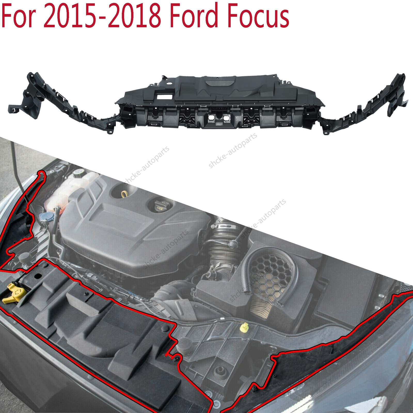 For 2015 2016 2017 2018 Ford Focus Front Bumper Cover Mounting Bracket ...