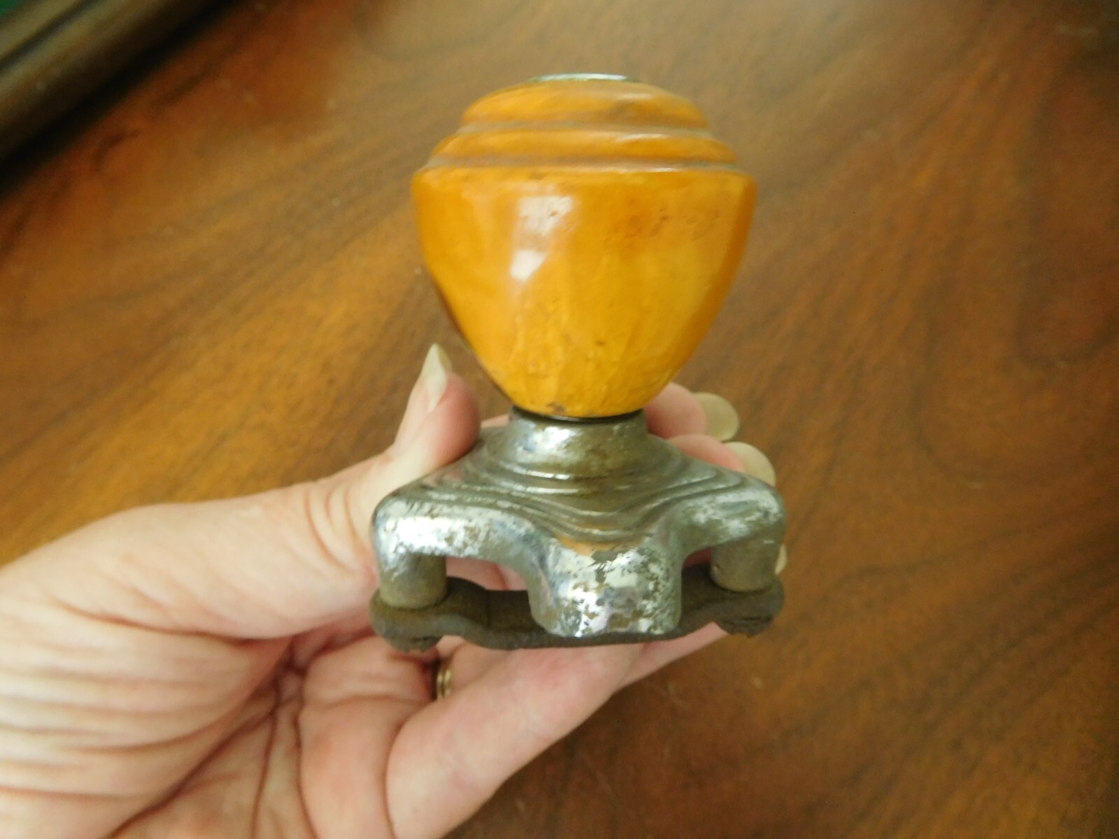 1930s BANJO STEERING WHEEL spinner knob Accessory Ford GM Mopar Vintage ...