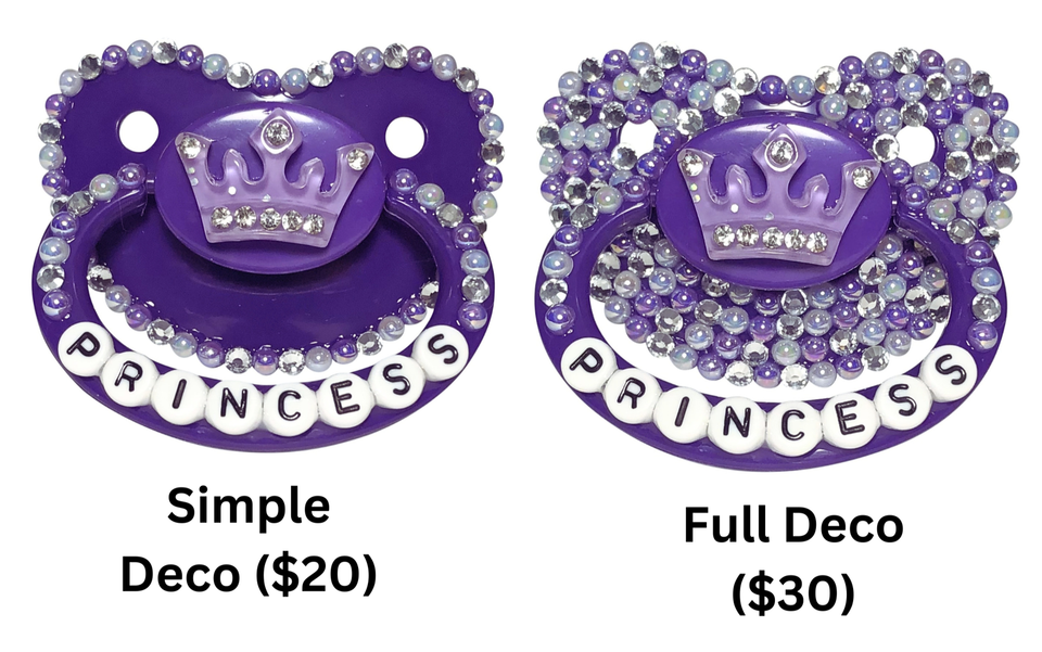 Baby Bear Pacis Adult Pacifier "Princess" Dark Purple Adult Paci (DDLG ...