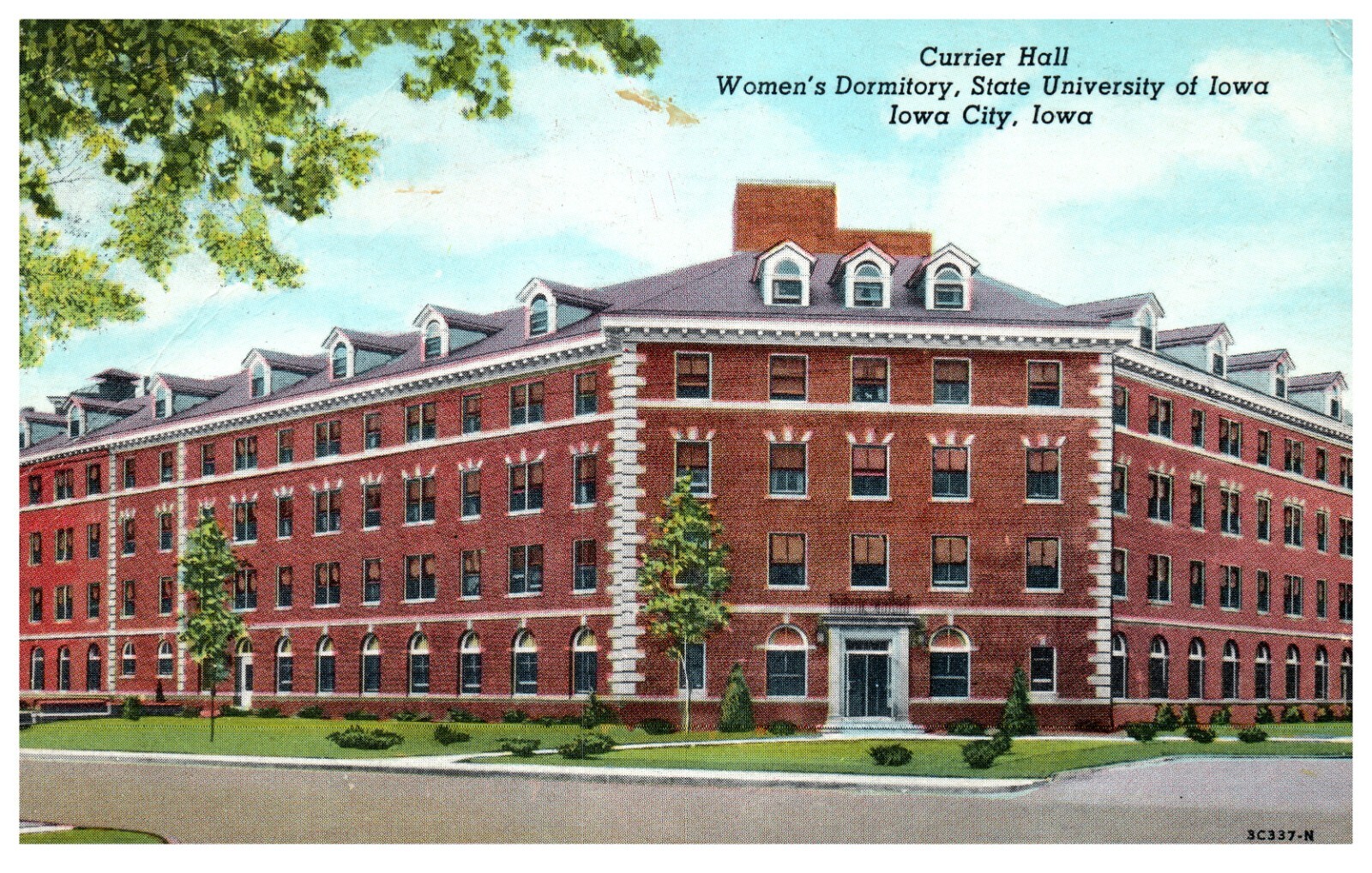 Vintage Postcard 1954 Currier Hall Women's Dormitory State University ...