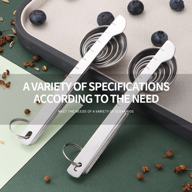Buckle Design Durable Stainless Steel Measuring Spoons for Cooking | eBay