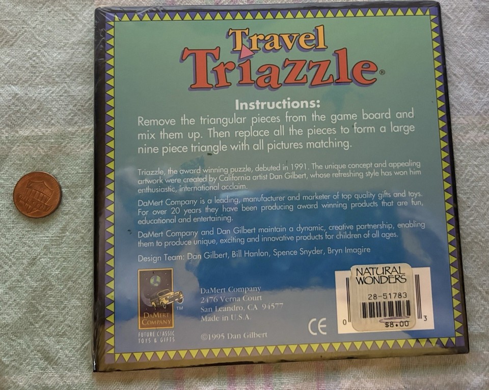 VINTAGE SEALED/UNOPENED TRAVEL TRIAZZLE Magnetic Puzzle FISH Dan ...